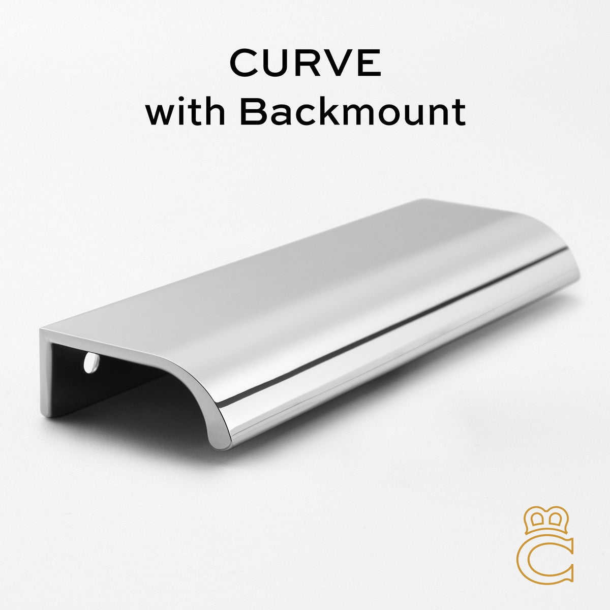 Edge Pull - Curve with Backmount – TheDrawerPull.com